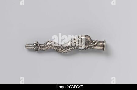 Whistle, Monster with a large open mouth with teeth, a wavy scaly body ...