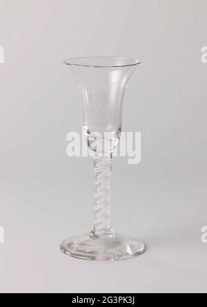 Slinger glass with bell-shaped chalice. Slinger glass with conical foot ...