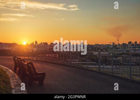 Evening photo of Barnaul Stock Photo - Alamy