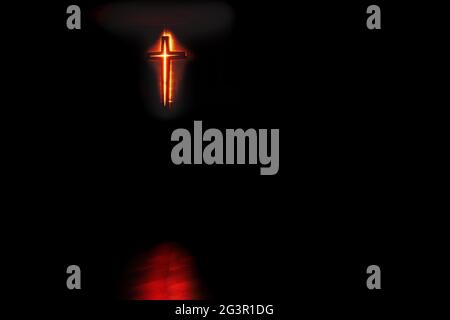 The church crucifix in korean church Stock Photo - Alamy