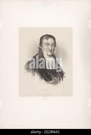 Portrait of gerrit moll. The portrait carries a gown and a white beF ...