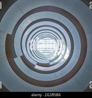 Large Atrium - view upwards from below. Gasholders London, London ...