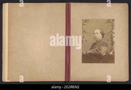 Portrait of Ferdinand Marrou, sitting between two candlesticks, c. 1874 ...
