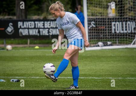 Llandarcy, Neath, Wales 30 May 2021. Orchard Welsh Premier Women's ...
