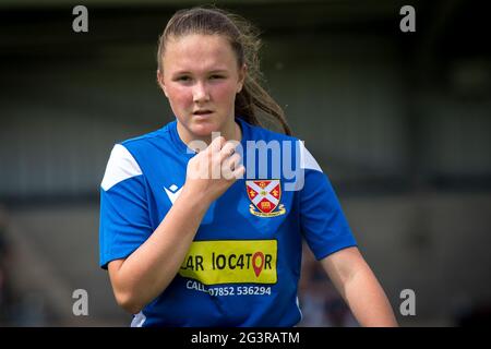 Llandarcy, Neath, Wales 30 May 2021. Orchard Welsh Premier Women's ...
