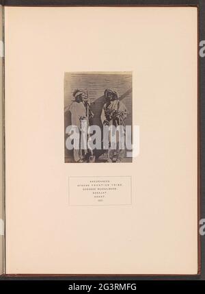Portrait of two unknown men with muskets from the Afridi tribe from ...