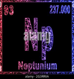 Neptunium Np chemical element. Neptunium Sign with atomic number ...