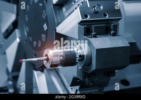 Probe CMM on milling machine. Sensor quality control after machining ...
