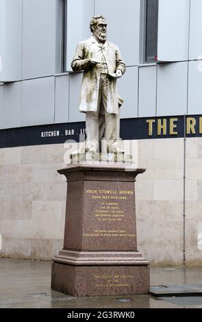 Statue of Hugh Stowell Brown on Hope Street in Liverpool Stock Photo ...