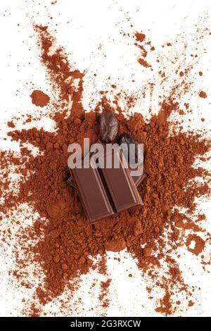 Cacao powder, the seed from which cocoa and chocolate are made, from ...