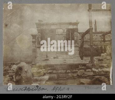 The Erechtheion with the Kariatides, the Acropolis, Athens, Greece; The ...