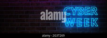 Neon Sign Cyber Week Stock Photo - Alamy