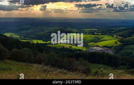 Beautiful landscape at sunset in fulda in hesse germany Stock Photo - Alamy