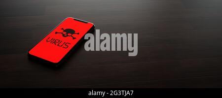 Virus Smartphone Infection Stock Photo - Alamy
