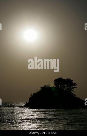 June 19, 2021-Taean, South Korea-A View of Taean sea shore and fishing ...