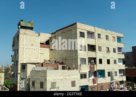 Ugly, not beautiful apartment buildings in Cairo. Construction of new ...