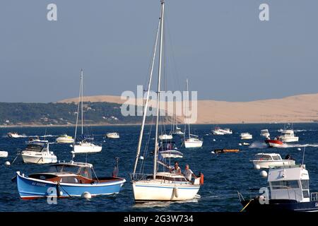 GIRONDE (33). ARCACHON BAY. CAP FERRET. MUSICAL DINER AT THE CABANE DU ...