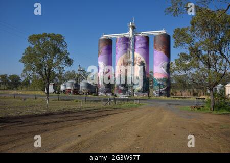 'three moons' silos in central queensland in australia depicts the ...