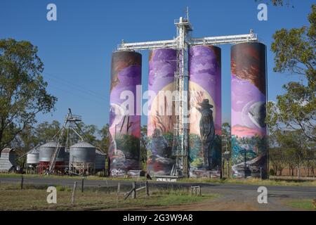 'three moons' silos in central queensland in australia depicts the ...