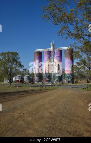Grain storage silos central Queensland Australia Stock Photo - Alamy