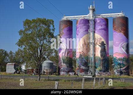 'three moons' silos in central queensland in australia depicts the ...