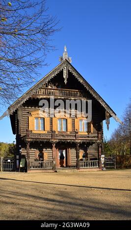 old wooden house in Alexandrowka Russian Colony May 2008 Stock Photo ...