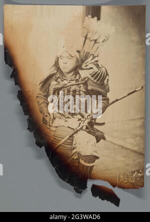 A photograph of two Japanese Samurai in traditional costumes, published ...