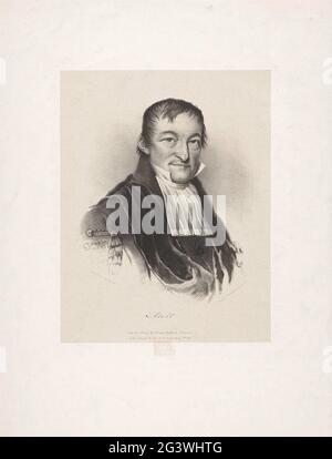 Portrait of gerrit moll. The portrait carries a gown and a white beF ...