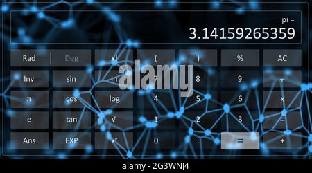 An illustration of a scientific calculator with number pi Stock Photo ...