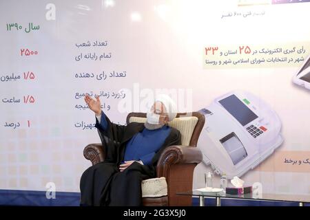 Tehran, Tehran, Iran. 18th June, 2021. Iranian President Hassan Rouhani ...