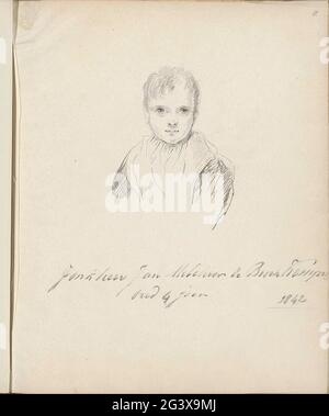 Portrait of Jonkheer Jan Melchior de Bosch Kemper at the age of four ...