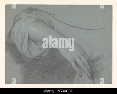 Study of a hand with forearm, stabbing from a sleeve, Anthony Van Dyck ...