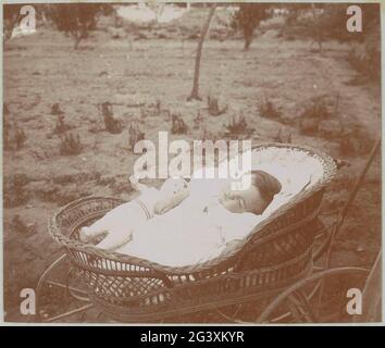 Portrait of a sleeping baby. Part of photo album by Robert Daniel ...
