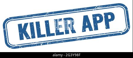 KILLER APP blue grungy rectangle stamp sign Stock Photo - Alamy