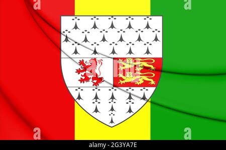 3D Flag of Carlow county, Ireland. 3D Illustration Stock Photo - Alamy