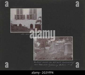 Row cells under the town hall of Batavia, in the foreground a stack of ...