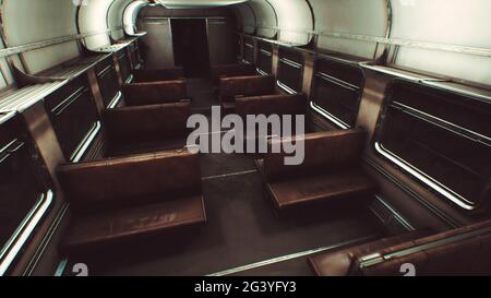 Interior of old soviet electric train Stock Photo - Alamy