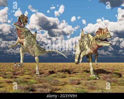 Dinosaur Concavenator in a landscape Stock Photo - Alamy
