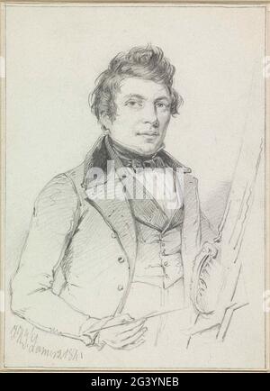 A self-portrait drawing by Johann Joseph Zoffany from 1795, showcasing ...