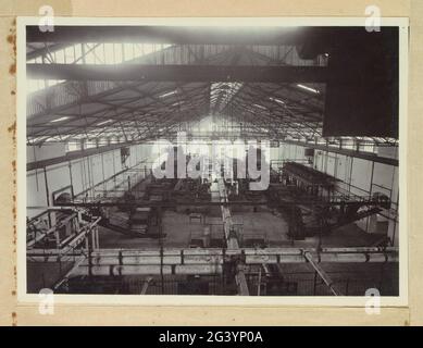 Factory hall, presumably interior of a sugar factory in PurnWorejo ...