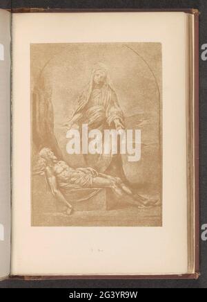 Photo production of a drawing, representing the Piëta, Anonymous, After ...