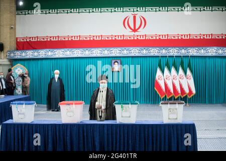 Tehran, Tehran, Iran. 18th June, 2021. Iranian President Hassan Rouhani ...