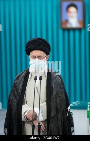 Tehran, Iran. 13th June, 2021. supporters of presidential elections ...