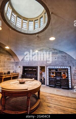 The Kitchen at Castle Drogo, Devon, with the circular beechwood table ...