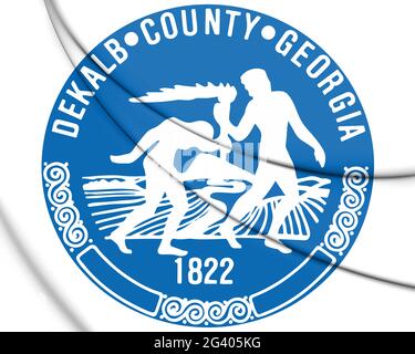 3D Seal of DeKalb County (Georgia), USA. 3D Illustration Stock Photo ...