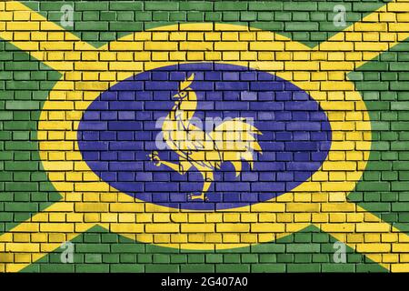 flag of Penkhull painted on brick wall Stock Photo - Alamy