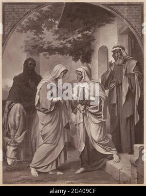 Photo production of (presumably) a drawing of the visitation. Part of ...