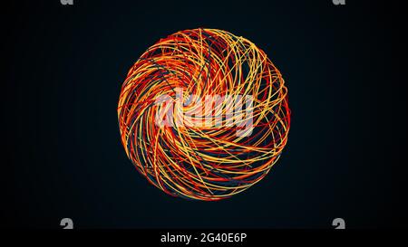 Multicolored spiral shape, computer generated. 3d rendering abstract ...