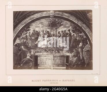 Photo production of the Fresco Parnassus by Rafaël in the Stanza della ...