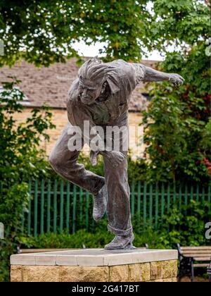 A larger than life bronze sculpture, "Man Made Energy", by sculptor ...